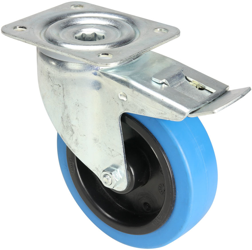 Tente 37036 - Rueda giratoria 125 mm azul y Freno - DJMania