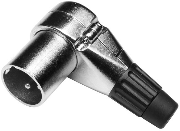 Conector aéreo acodado XLR CANON de 4 pines macho - DJMania