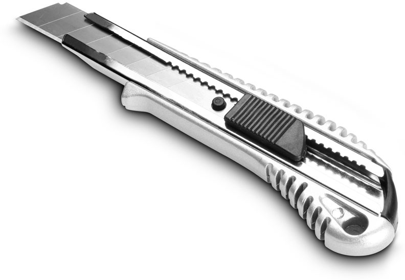 Cúter con hoja precortada de 18 mm y mango de aluminio - DJMania