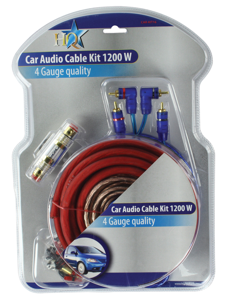 Car audio cable kit 1200 Watt - DJMania