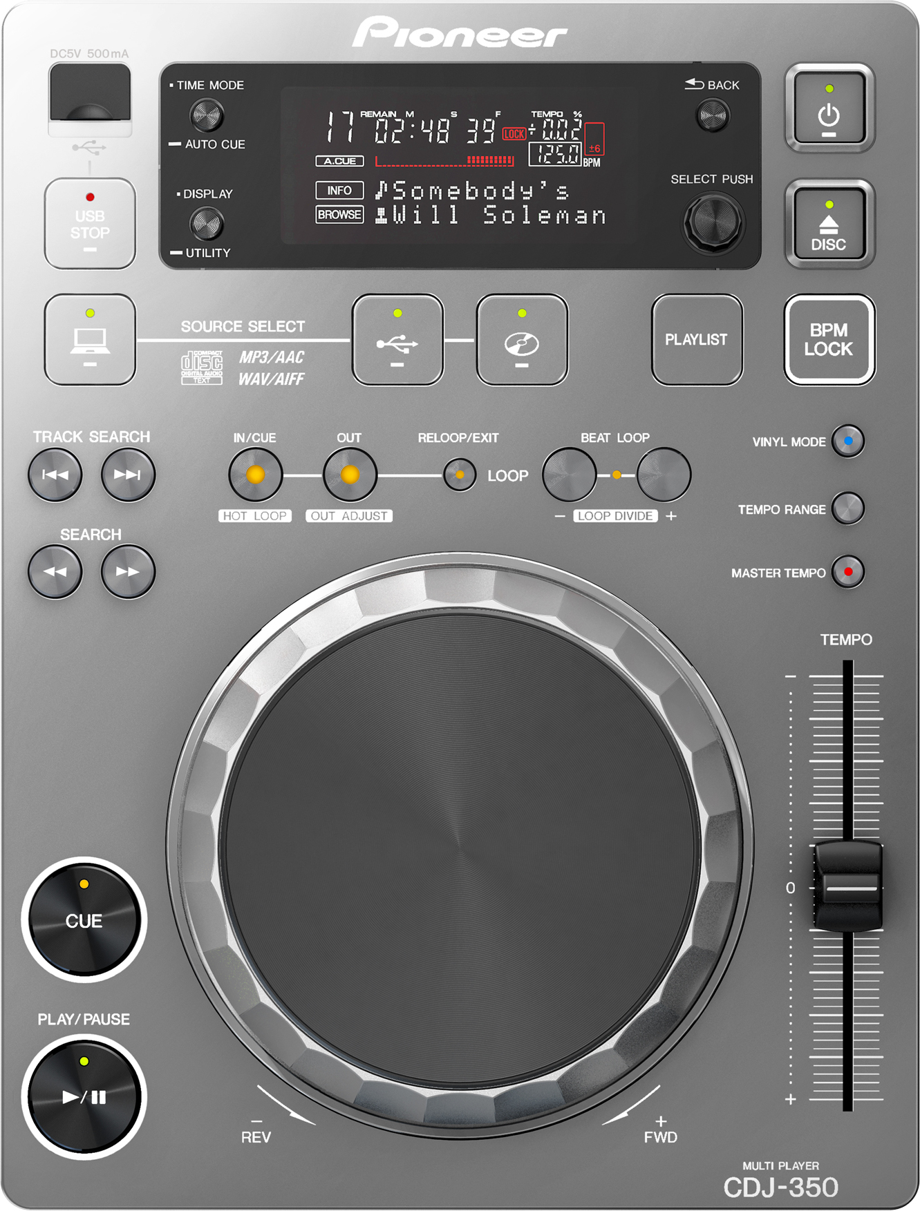 Pioneer CDJ 350S Plata - DJMania