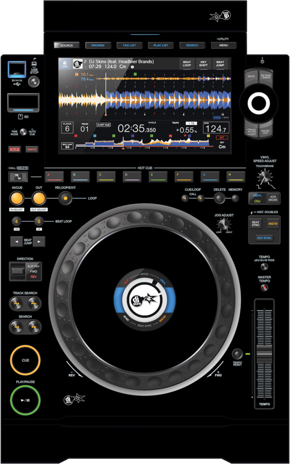 CDJ 3000 Skin - Black Aka Original - DJMania