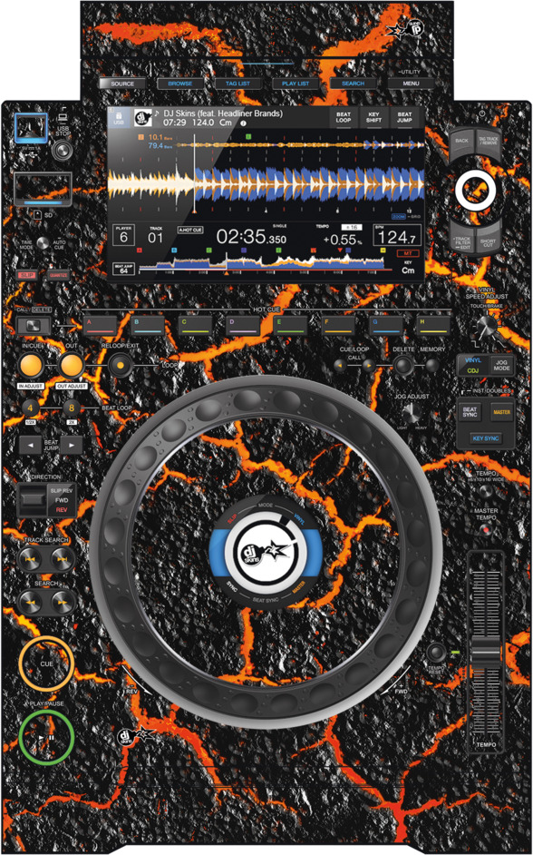 CDJ 3000 Skin - Lava - DJMania