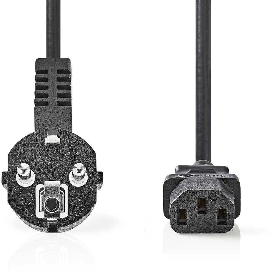Cable de alimentación Schuko Macho en Ángulo - IEC-320-C13 - 10 metros ...