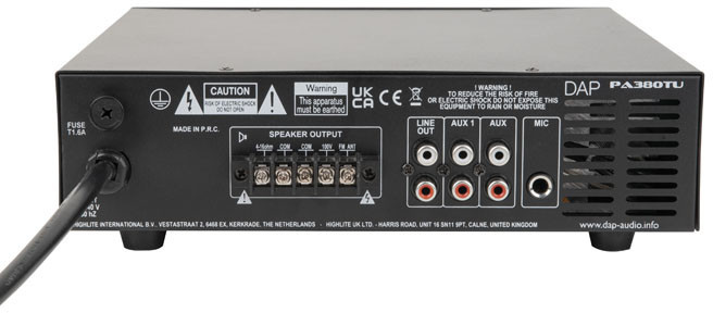 DAP Audio PA-380TU - DJMania