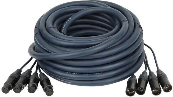 DAP Neutrik DMX Snake de 4 vías y 5 pines XLR , Cable Snake 4 Universos ...