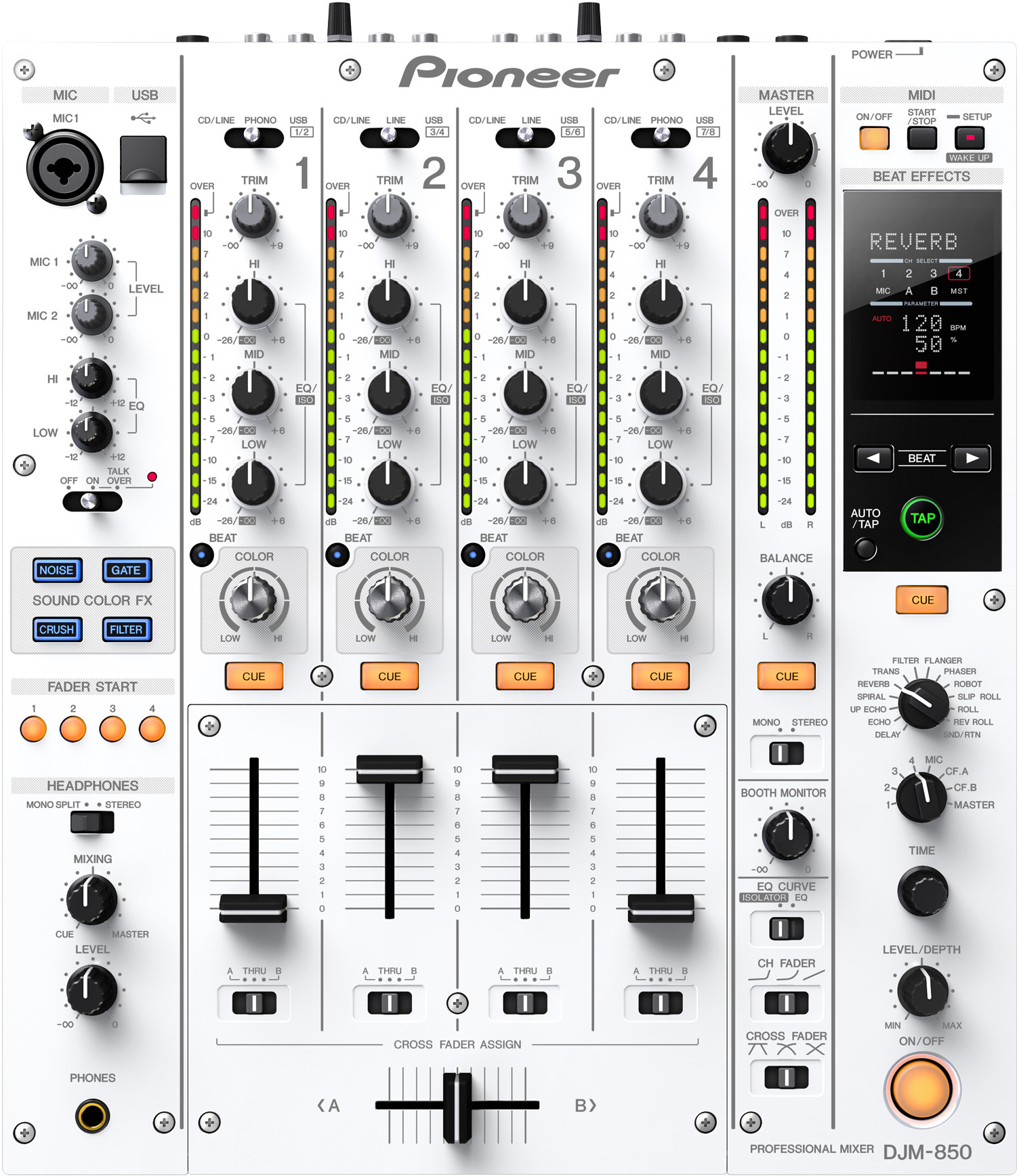 Pioneer DJM 850 White - DJMania