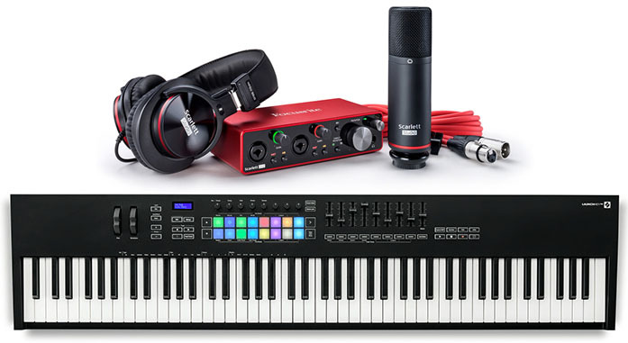 Focusrite Scarlett 2i2 Studio 4Th + Novation LaunchKey 88 Mk3 - DJMania