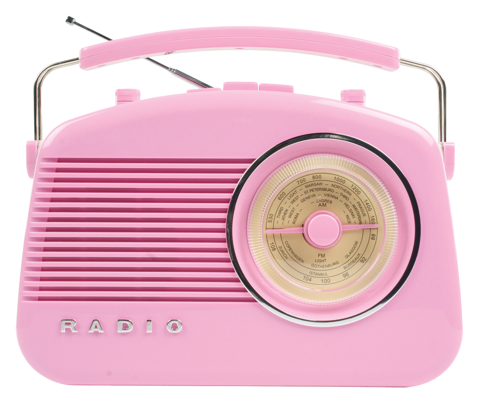 Radio AM/FM de diseño retro en color rosa - DJMania