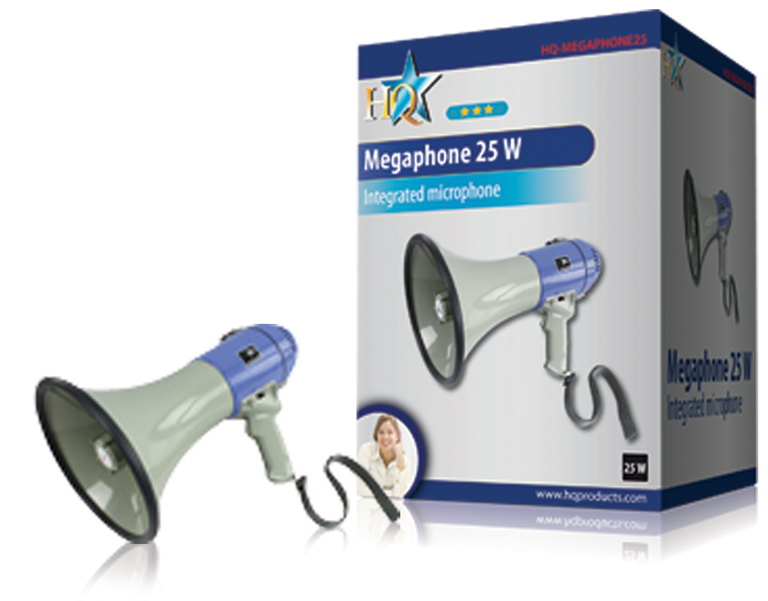 Megáfono de 25W con micrófono integrado - DJMania