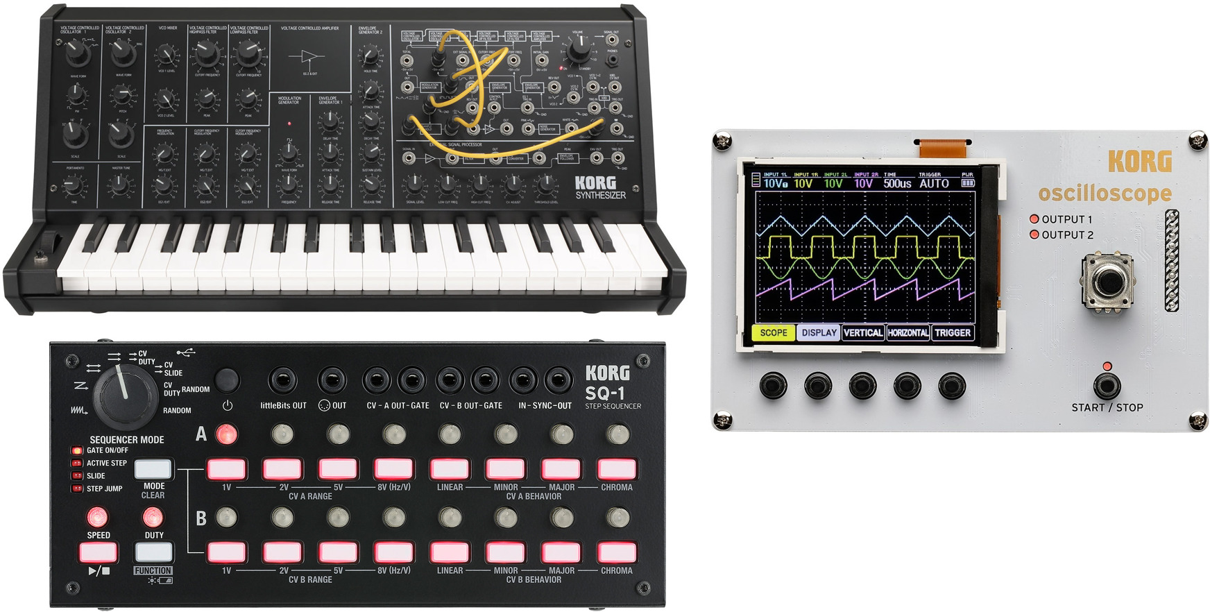 Korg MS-20 Mini + Korg SQ-1 + Korg NTS-2 - DJMania