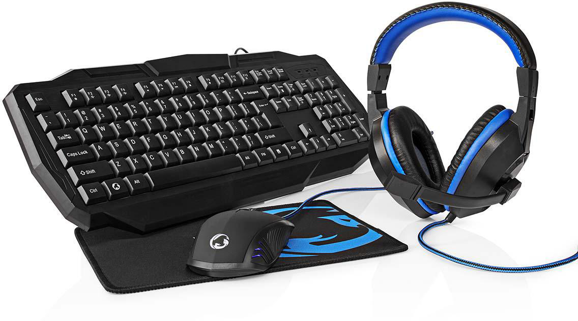 Kit Gaming Combo - 4-en-1 - Teclado, Headset, ratón y alfombrilla de ...
