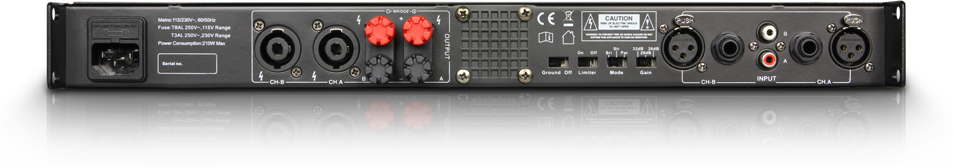 LD Systems XS 700 - Amplificador de PA Class D 2 x 350 W 4 Ohmios - DJMania