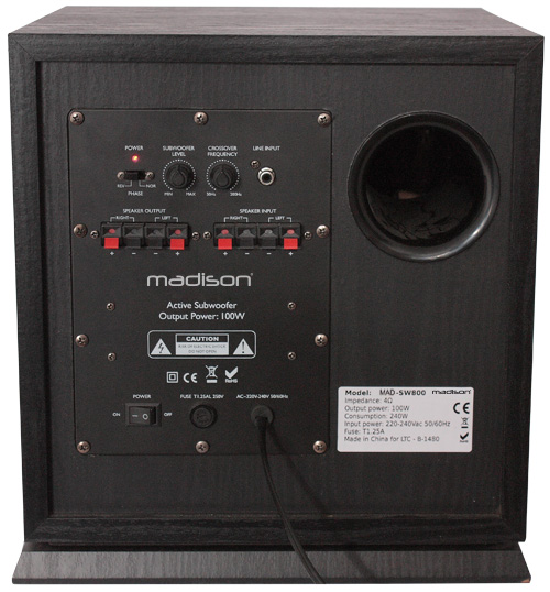 Madison Subwoofer activo 8" / 100W - SW800 - DJMania