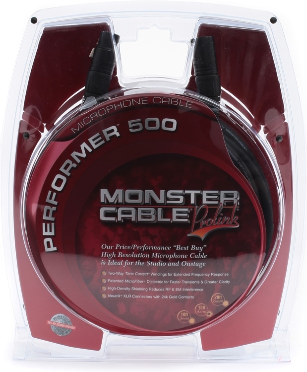 Monster Cable Performer 500 - Cable XLR a XLR - 6 metros - DJMania