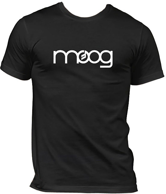 Moog T-Shirt - Camiseta en color negro con logo Moog en blanco - DJMania