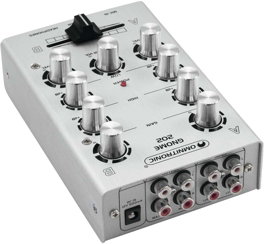 Omnitronic Gnome 202 Mini Mixer silver - DJMania