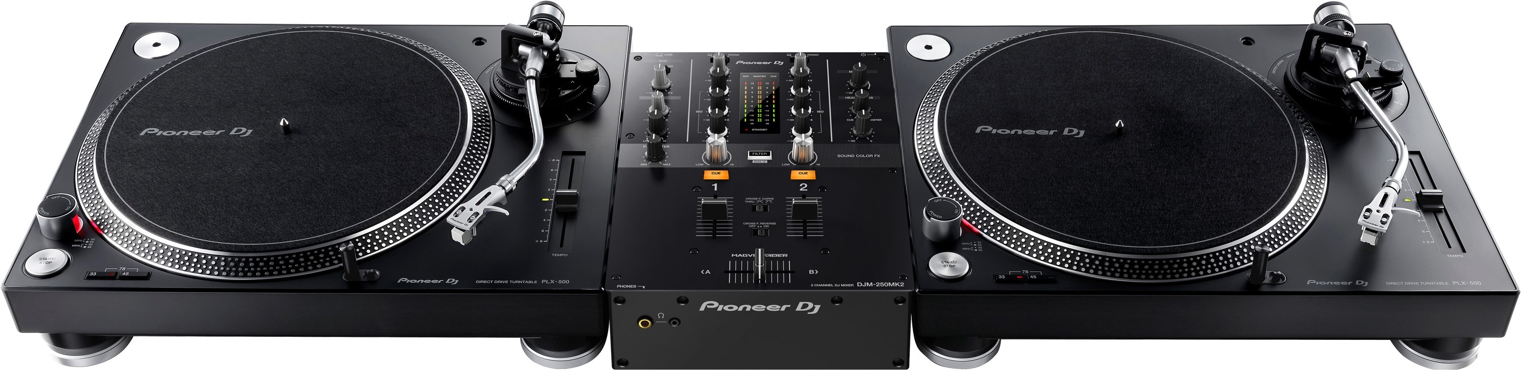 Pioneer DJ DJM 250 MK2 + 2x PLX-500 - DJMania