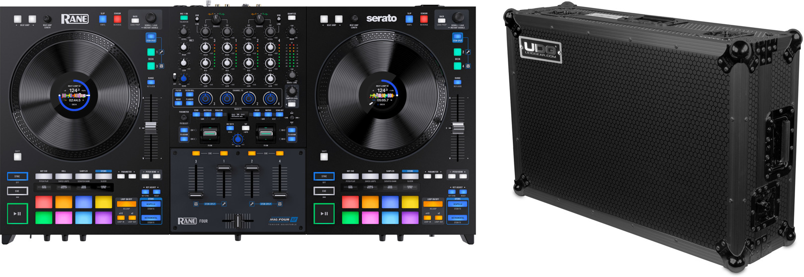 RANE DJ Four + UDG Ultimate Flight Case Rane Four Black Plus (Ruedas ...