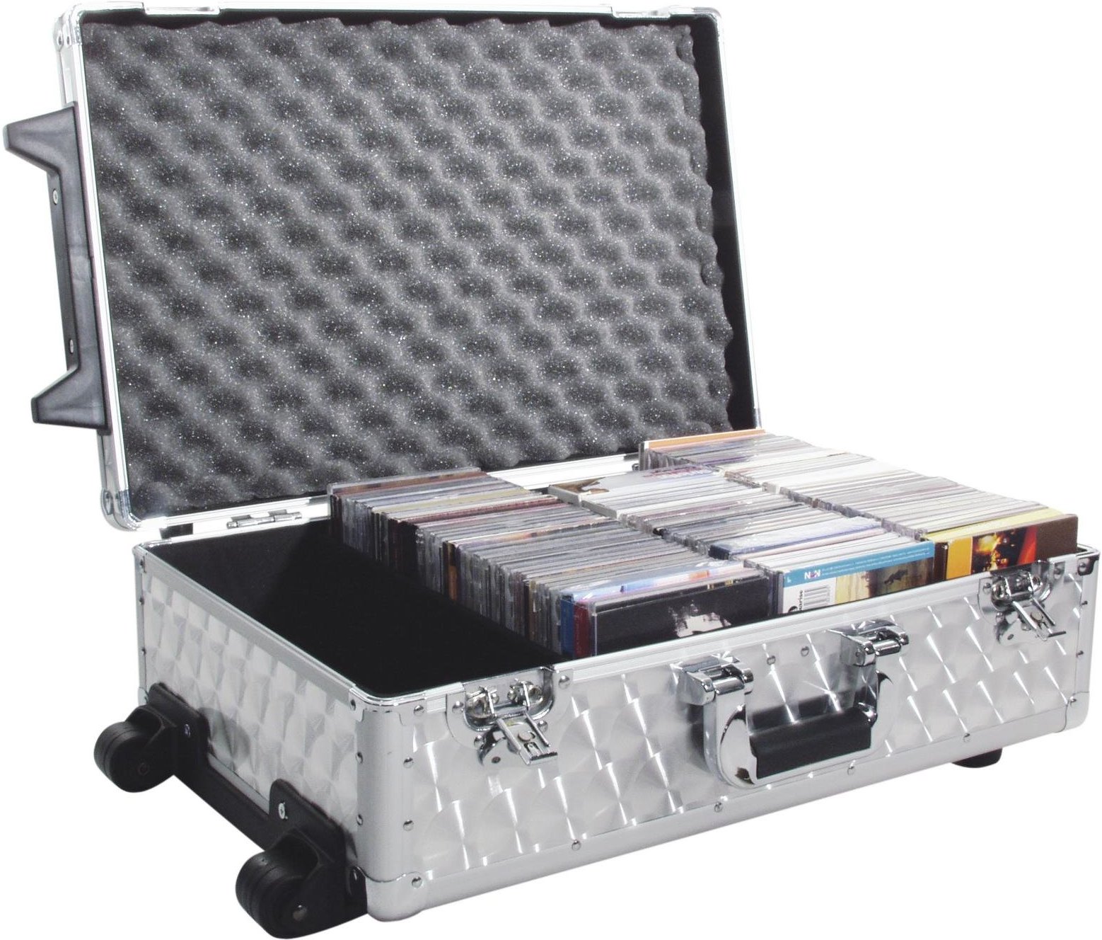 Roadinger Estuche para CD pulido 120 CD con carro - DJMania