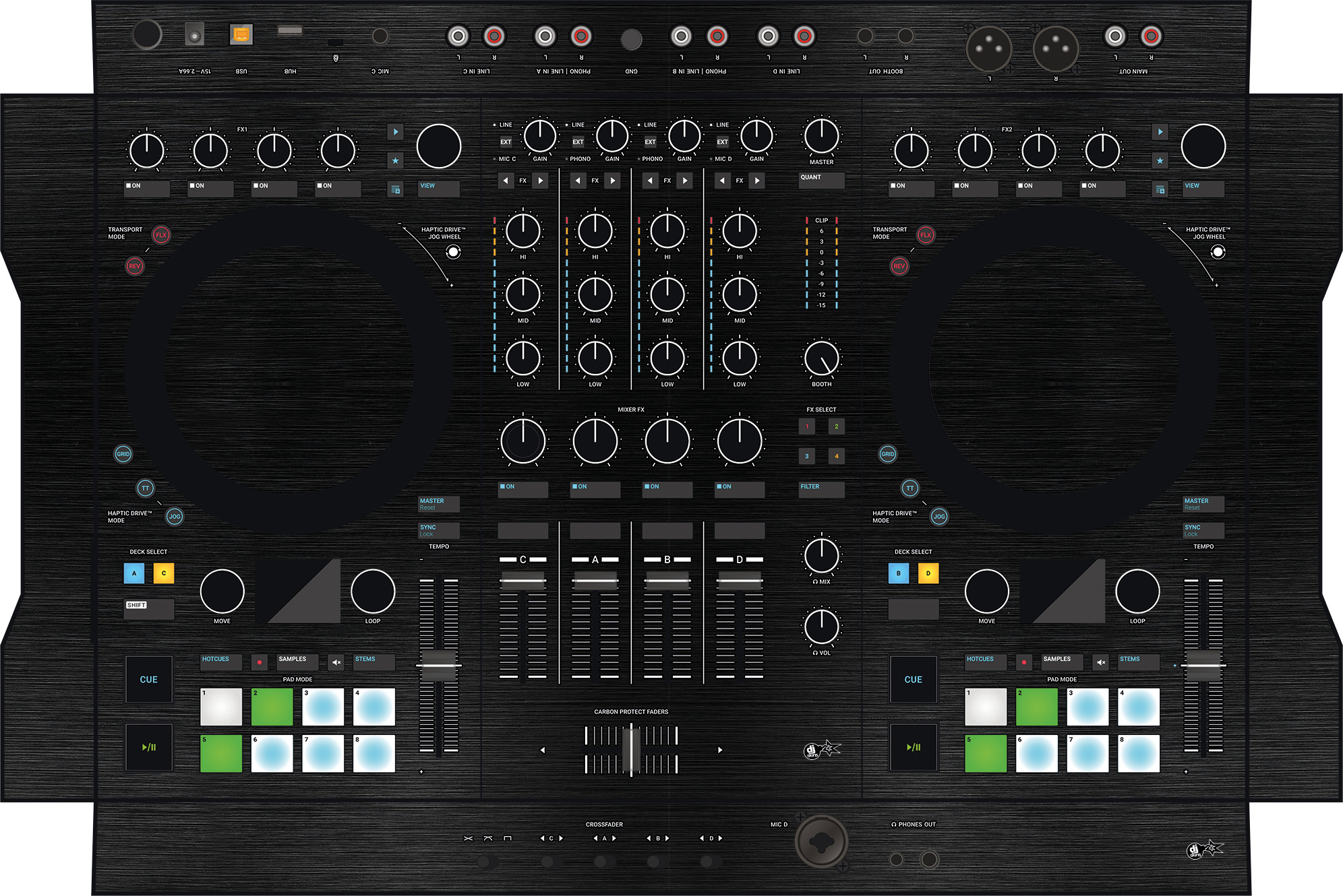S4 MK3 Skin Brushed Black - DJMania