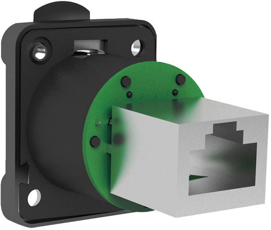 Seetronic 8FDNH13B - Conector de chasis RJ45 , receptáculo pasamuros ...