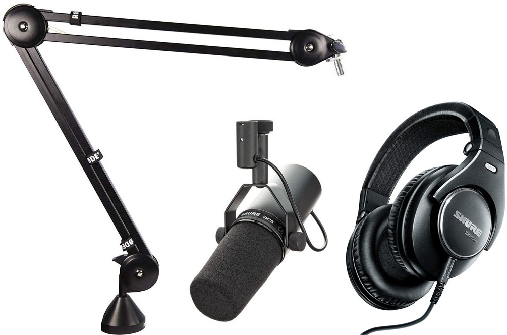 Shure SM7B + Shure SRH 840 + Rode PSA1 Arm - Profesional Streaming ...