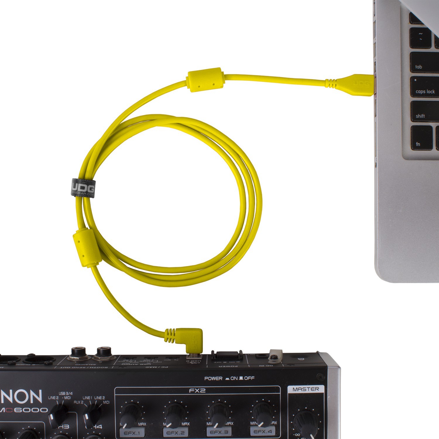 UDG Ultimate Cable USB 2.0 A-B - Amarillo - Acodado 2 metros - DJMania