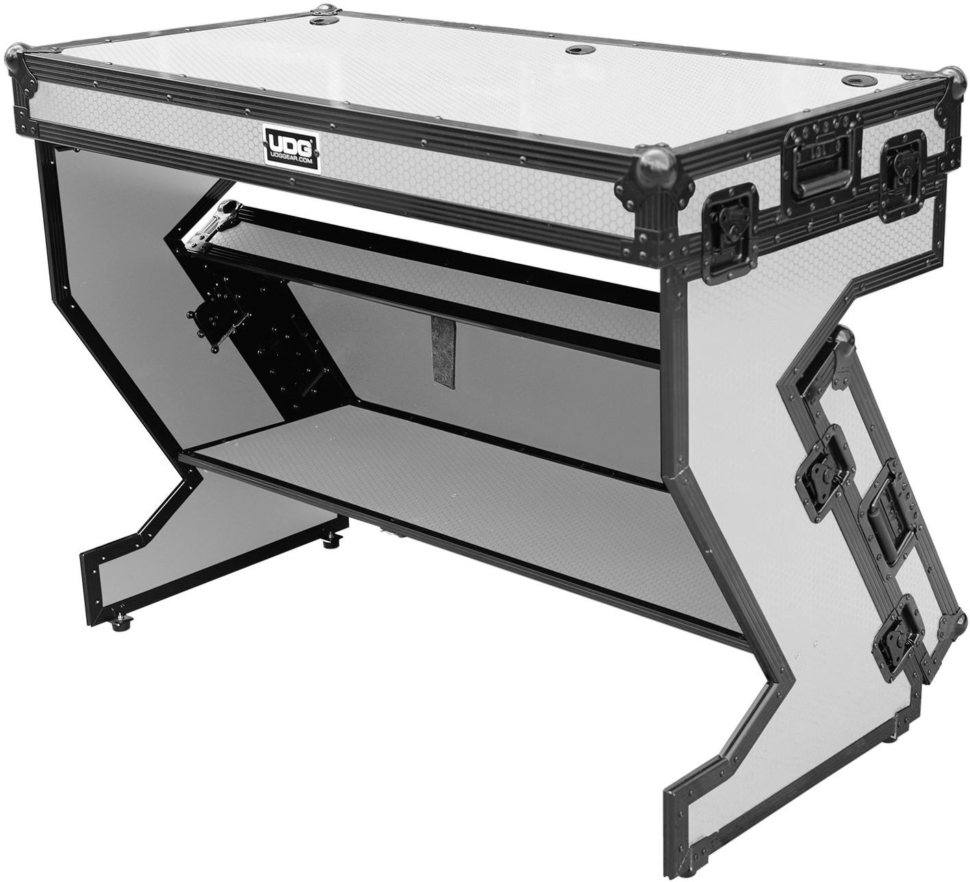 UDG Ultimate Flight Case Portable Z-Style DJ Table White Plus - DJMania