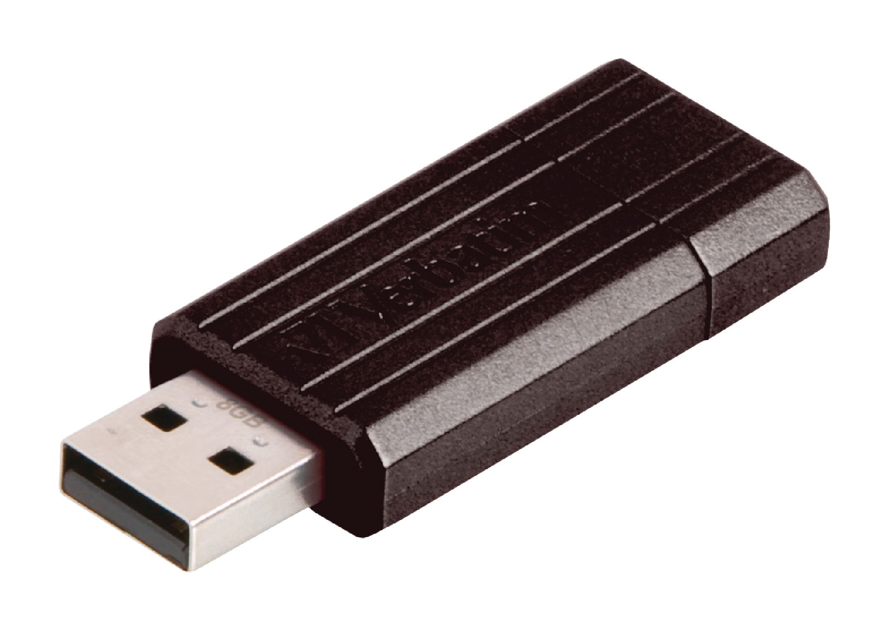 Lápiz de memoria USB 2.0 de 8 GB PinStripe negro - DJMania