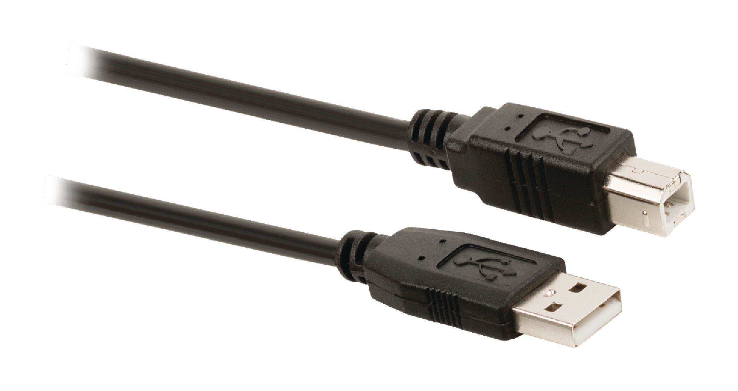 Cable USB 2.0 de A macho a B macho de 2,00 m en negro - DJMania