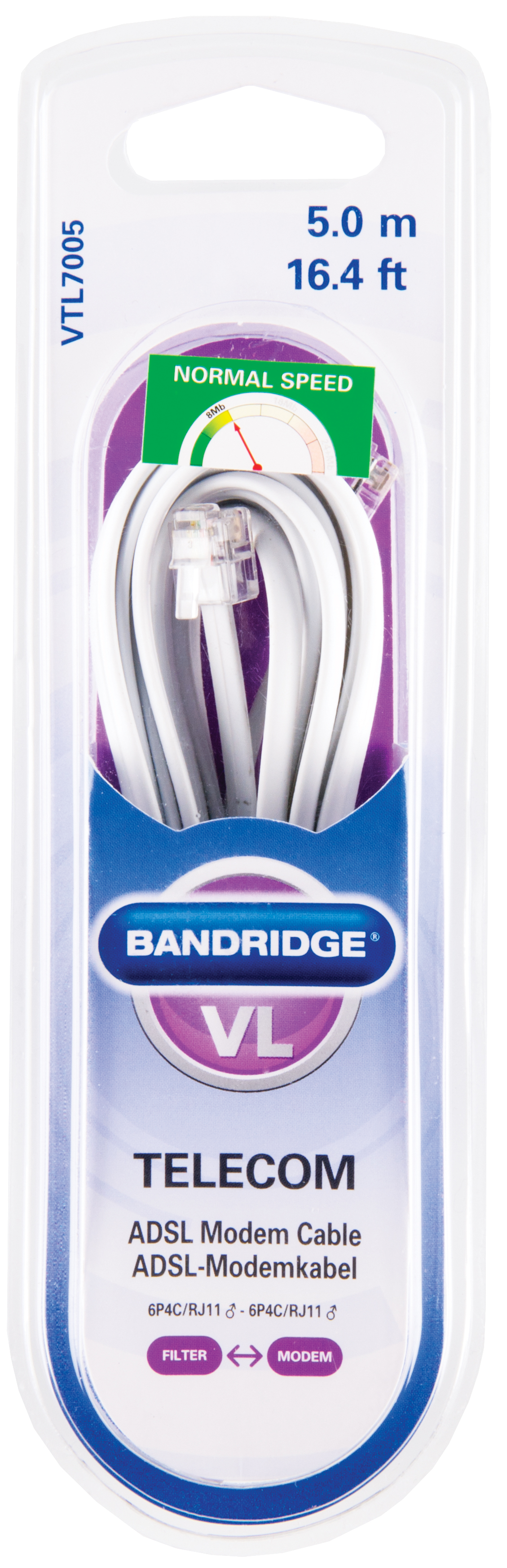 Cable de Módem ADSL 5.0 m - DJMania