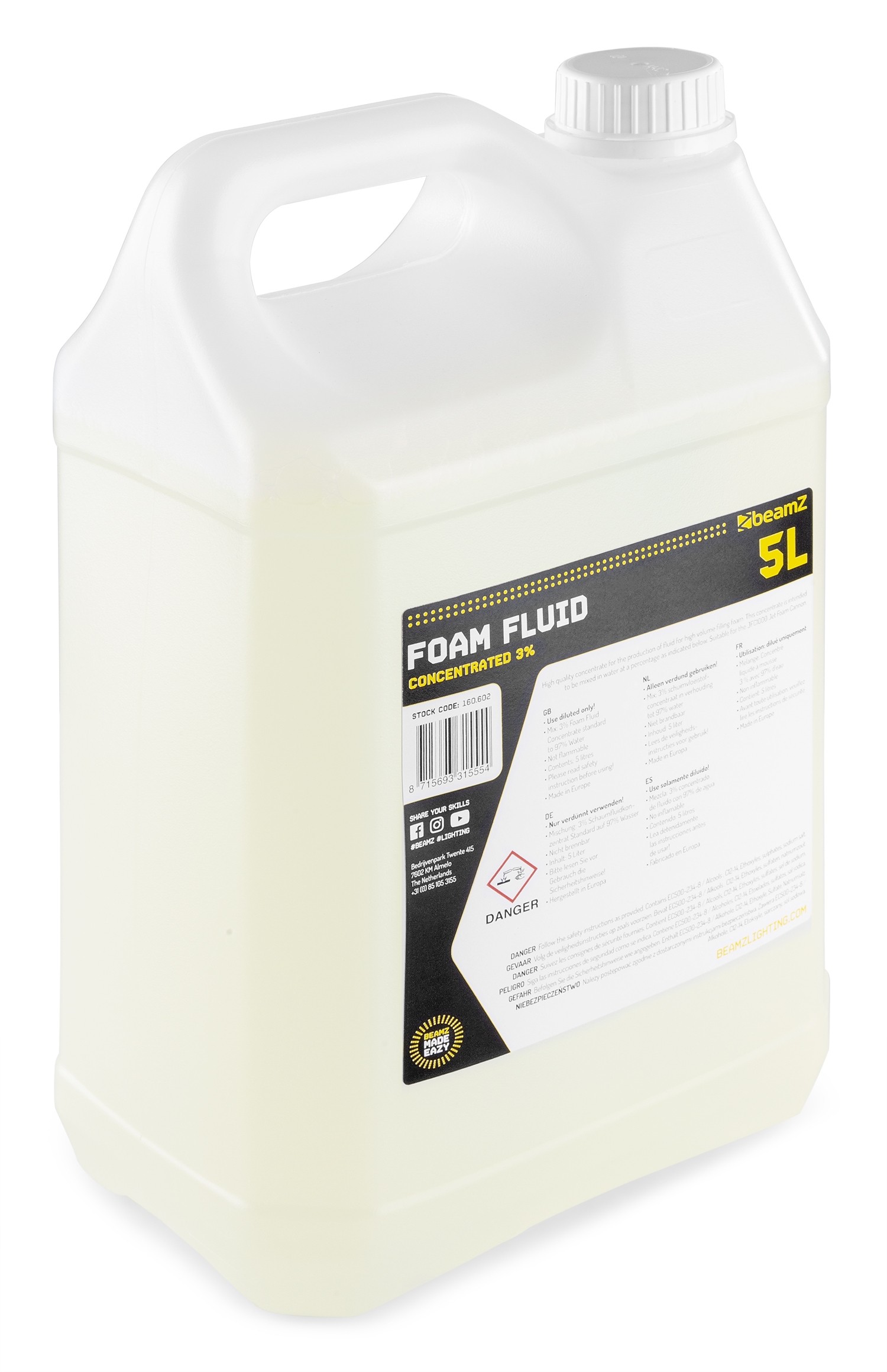 Beamz FFL5 Foam Fluid 5L - DJMania
