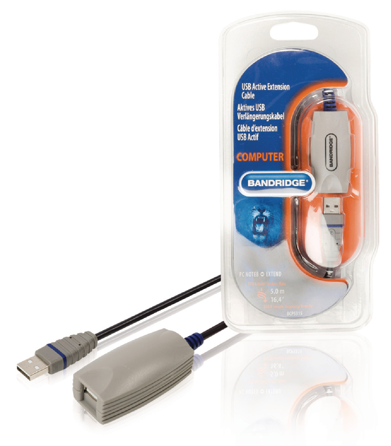 Cable alargador USB activo de 5,0 m macho a hembra - Bandridge BCP5315 ...