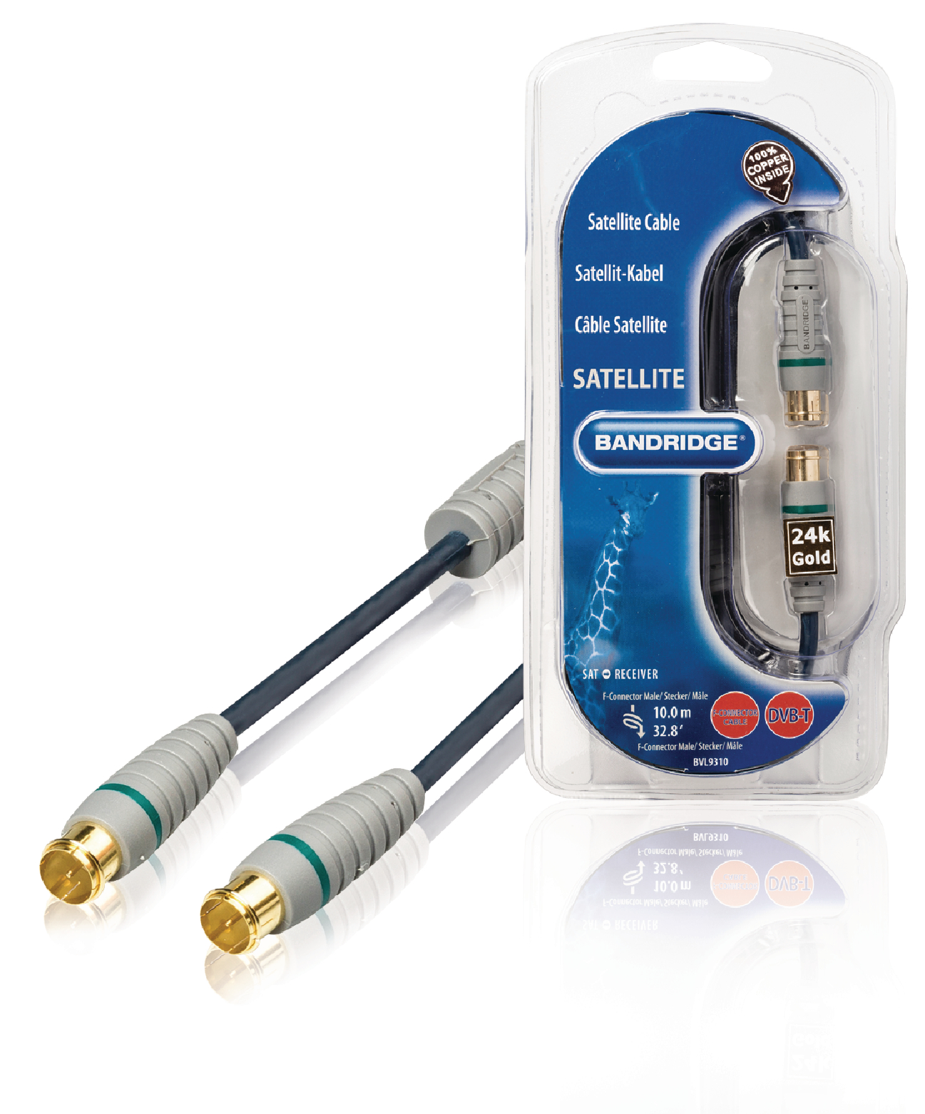 Cable de Satélite 10.0 m - Bandridge BVL9310 - DJMania