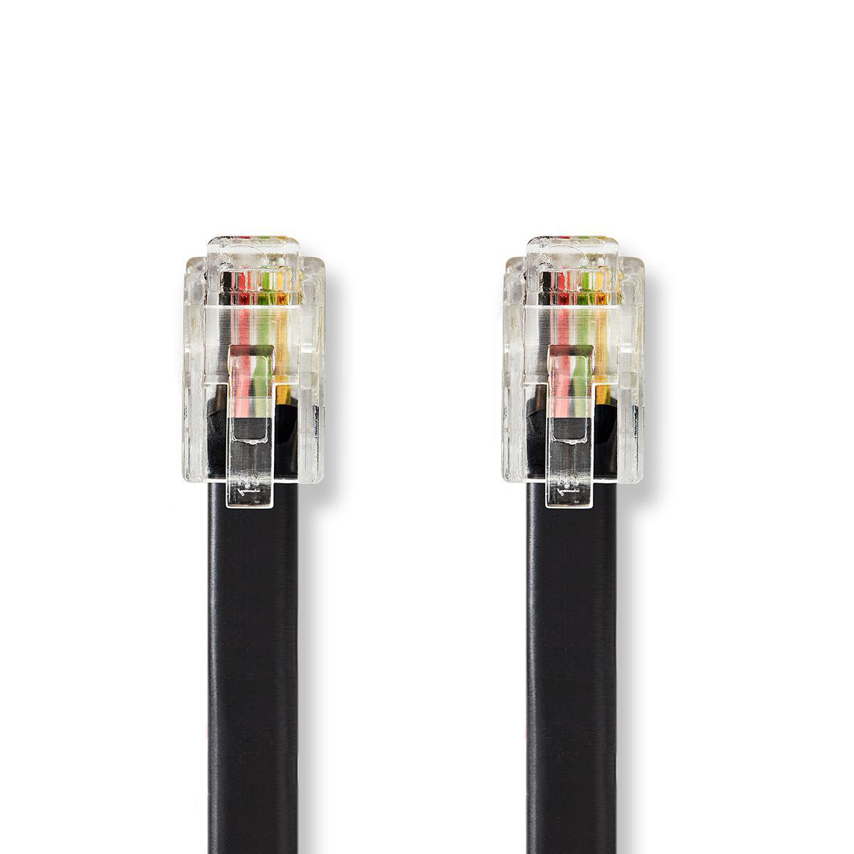 Cable de Telecomunicaciones - RJ10 Macho - RJ10 Macho - 2,0 m - Negro ...
