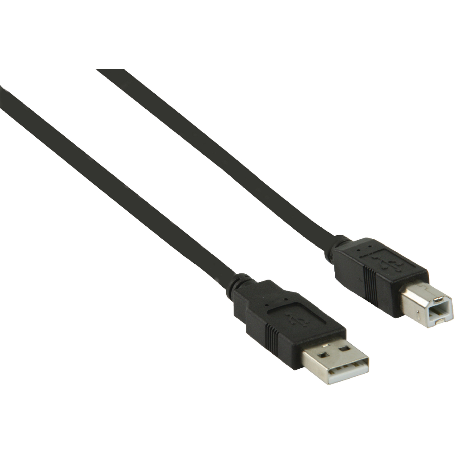 Cable USB 2.0 de A Macho a B Macho Redondo de 5,0 m en Negro - DJMania