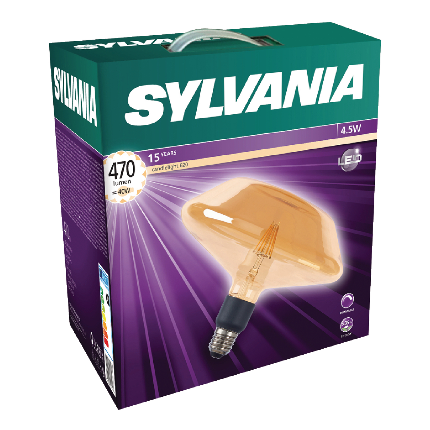 Dimmable ToLEDo SylCone Retro DC200 E27 470 lm 2000K - Sylvania 0027118 ...