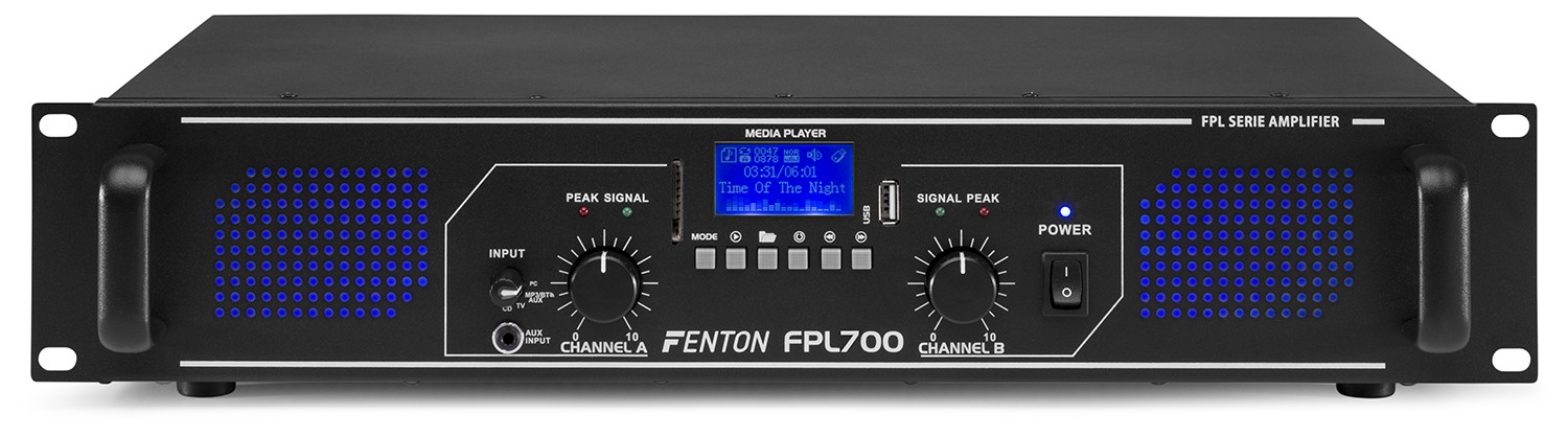 Fenton FPL700 Digital Amplifier Blue LED + EQ - DJMania