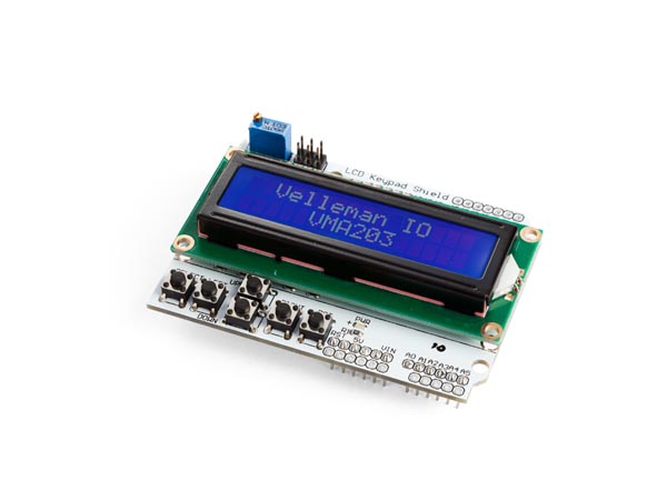 LCD & KEYPAD SHIELD PARA ARDUINO® - LCD1602 - DJMania LCD & KEYPAD SHIELD PARA ARDUINO® - LCD1602 - DJMania