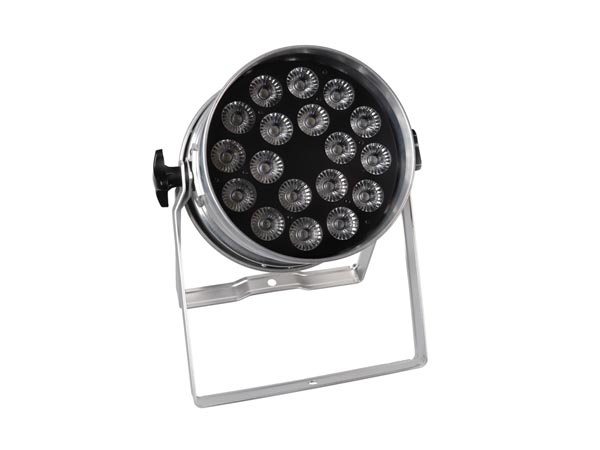 HQ Power LED PAR 64 RGBW 18 x 4 W - Cromado - DJMania