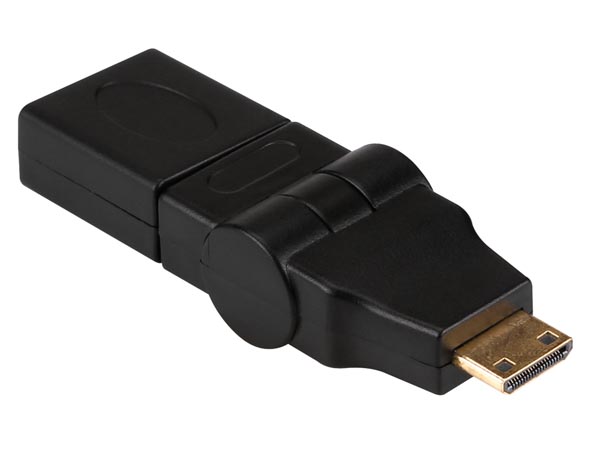 Mini HDMI tipo C macho a tipo A hembra 360º - DJMania