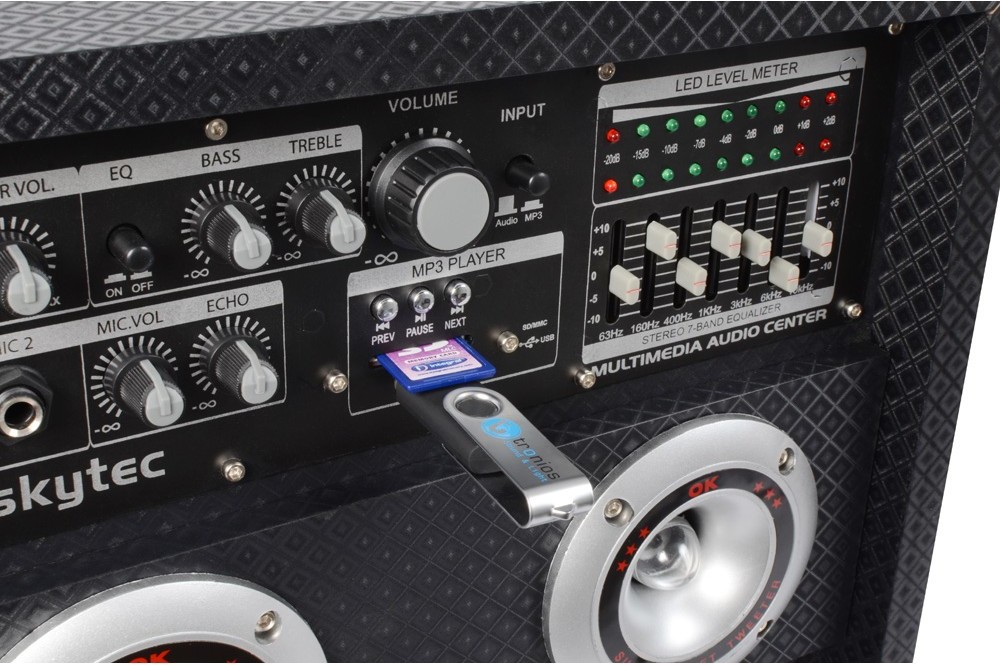 SkyTec KA-10 Set de Altavoces Activos 10" USB/RGB LED 800W - DJMania