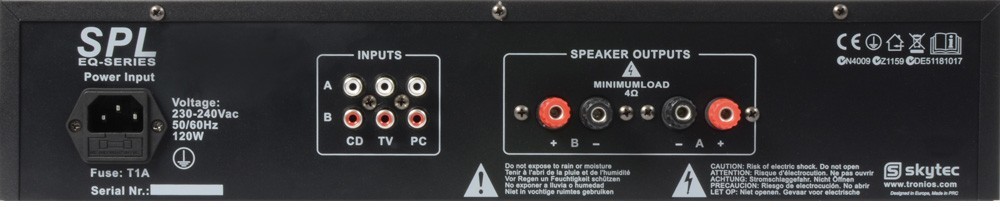 SkyTec SPL 1000BT Amplificador Leds Rojo BT+EQ Negro - DJMania