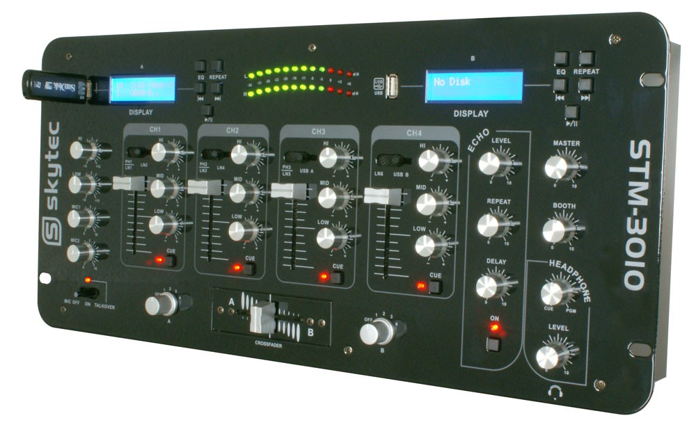 STM-3010 Mezclador de 4 Ch. con USB - DJMania STM-3010 Mezclador de 4 Ch. con USB - DJMania