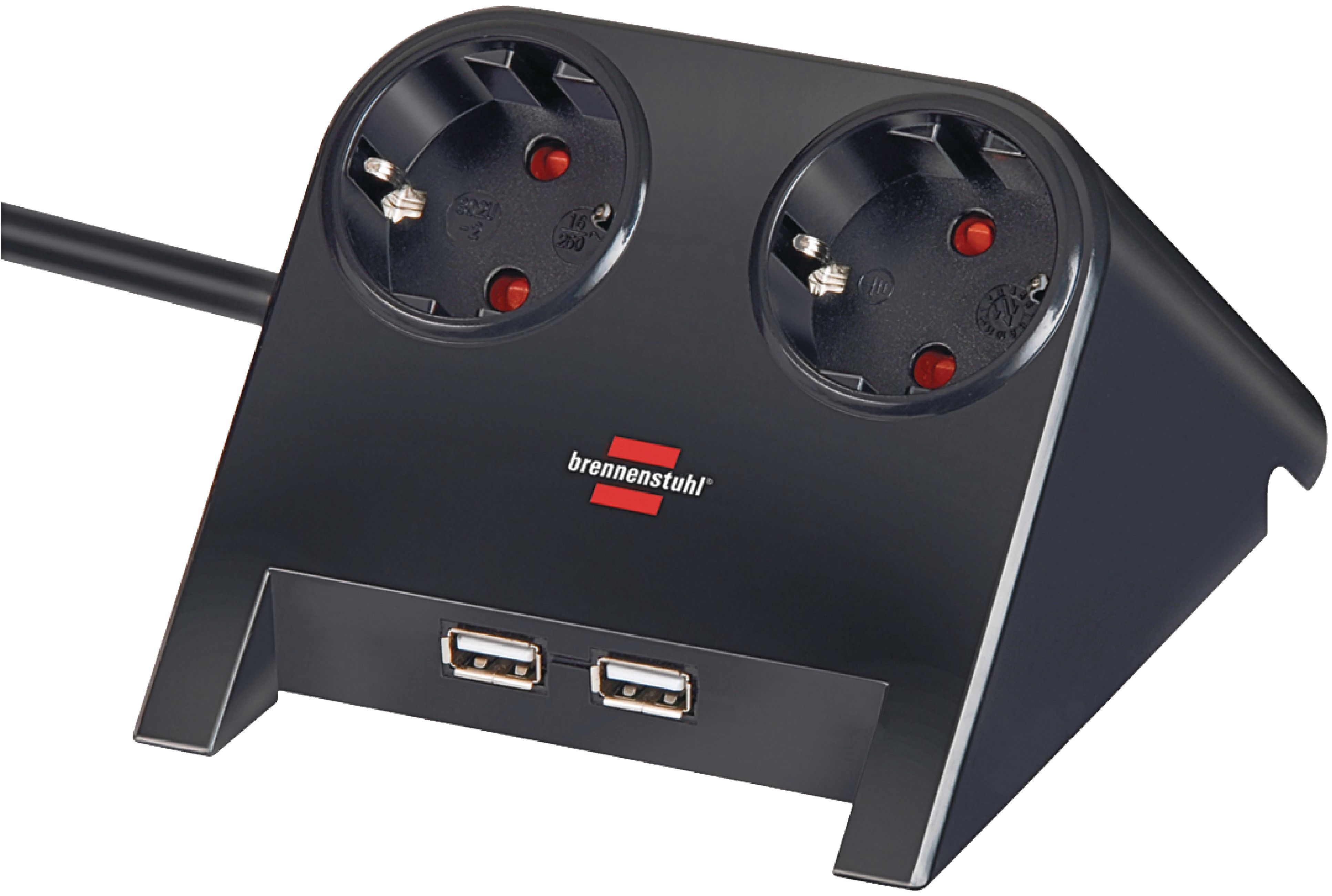 Regleta de sobremesa escritorio con conector USB 1.8 metros - Contacto ...